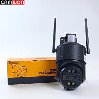 China 8MP 4K Dual Lens PTZ Security Camera Outdoor 5Ghz WiFi IP66 for sale