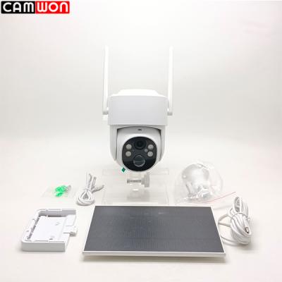 China 4MP Solar WiFi IP Camera Outdoor 3W Solar Panel 7800mAh Battery IP66 PTZ Security Camera for sale