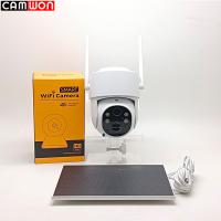 China 4MP Solar Battery Powered WiFi Camera IP66 Outdoor Full Color Night Vision 6X Zoom for sale