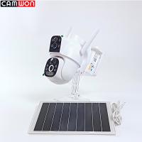 China Dual Lens Outdoor WiFi Camera 4G PTZ Solar Camera 3.0MP 1080P Motion Detection for sale