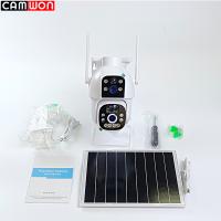 China Dual Lens 4G Solar Camera Motion Detection Outdoor Solar Panel Camera 3MP for sale