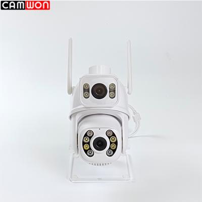 China OEM 6MP Dual Lens PTZ Dome Security Camera with 355° Pan and IP66 Weatherproof for sale