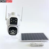 China AOV 4G Outdoor Dual Lens Solar Security Camera 16000mAh Battery Wireless PTZ for sale