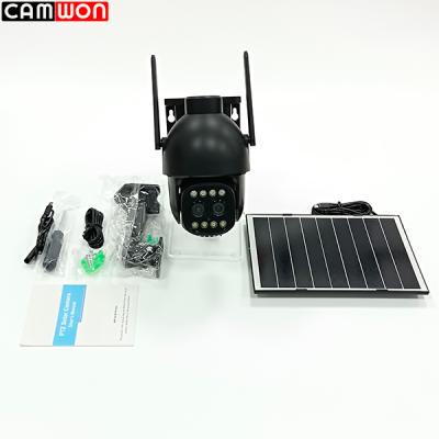 China 8W Solar Panel HD 4MP Security Camera Wireless WiFi Outdoor PTZ CCTV Surveillance Camera for sale