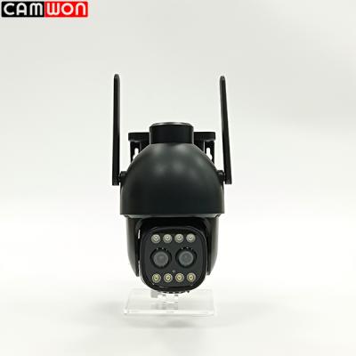 China AOV Dual Lens Dual View Solar Camera Security PTZ Alarm 24/7 Recording Cctv Camera for sale