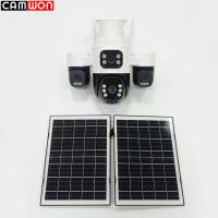 China AOV 4G Solar Powered Camera With 16W Solar Panel 16000mah Battery Hieasy 4 Lens for sale
