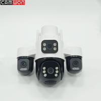 China 8MP AOV 4G LTE Solar Camera Four Lens 16000mah Outdoor Security Camera 24/7 AOV Recording for sale