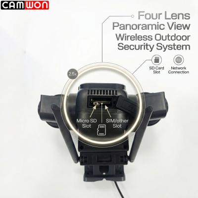 China WiFi 4 Lens Camera WIFI 8MP PTZ Four Lens Wireless CCTV Outdoor Security Camera CCTV for sale