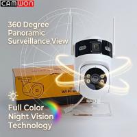 China 4MP Dual Lens PTZ WiFi Security Camera 360 Degree Full Color Night Vision 20m IP65 Outdoor Dome for sale