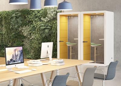 China PET Acoustic Felt In Steel Panel Noise Isolation Booth Silent Soundproof Glass Cabin for sale