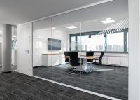 China Frameless Glass Partition Wall  System Soundproof Double Glass Partition with aluminum frame for sale