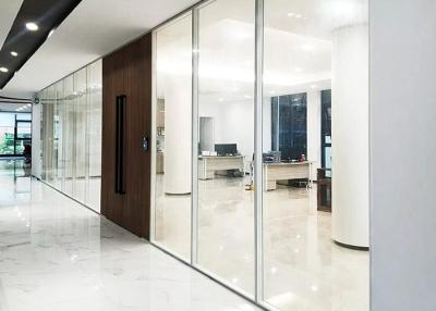 China 79mm Aluminum Tempered Single Or Double Glass Hard 3mm Profile Clear Frame Glass Partitions for sale