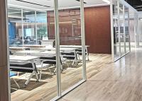 China Single Layer Glass For Office Glass Wall Partition Reusable Pre-assemble In Factory Fashionable Style for sale