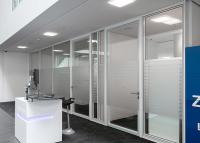 China Sound Insulation Glass Partition Wall Flexible 90mm Thickness Single Double Glass for sale