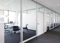 China Hot selling partition wall frameless 90 series double glazed partition wall white color for meeting for sale