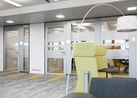 China Durable Provides Private And Quiet Meeting Space 90mm Aluminum Glass Frame Clear Partition Wall for sale