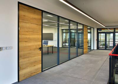 China Interior Acoustic Glass Partition Wall System For Conference Room Wall Mounted for sale