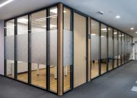 China Isolate The Noise Easy Assembled Solid Partition Wall Solid Door With Glass Partition for sale