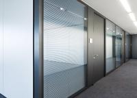 China Hidden Frame Glazed Partition Multi-design Black White Aluminum Frame With Blind for sale
