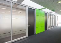 China Single / Double Glazed Frameless Glass Partition Walls Modular Demountable Soundproof for sale