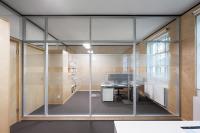 China Customizable Silent Meeting Room Glazed Wall Partition Professional Manufacturer White Frame for sale