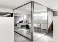 China lastest style Frameless partition soundproof wall customized size glazed wall partition Aluminum frame for sale