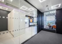 China Aluminium Frame Glass Partition Wall System Double Hollow Space ISO 9001 Approved for sale