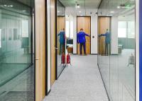 China Frameless Double Glazed Office Partitions Wall Door Aluminum Profile Customized Size for sale