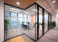 China Double Layer Glazed Glass Partition Wall System Sound Proof Easy Installation for sale