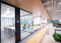 China modular easy install 108mm thickness frame 12mm+12mm double glass partition wall for sale