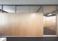 China Cutsomized Solid Glass Partition Wall System Steel Melamine HPL With Door for sale
