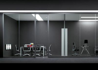 China Transparent Glass Partition Wall European Style Office Partition Wall Easy Install Colorful for sale