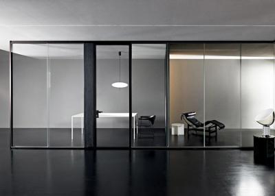 China double glazed demountable transparent customized size tempered glazed partition wall for sale