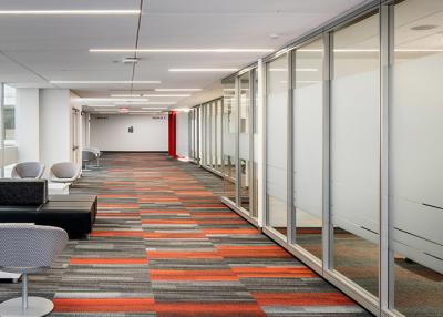 China Square Meters Size Glass Partition Wall System Single Glazed Framed Customized White Frame For Office Home Public Place for sale