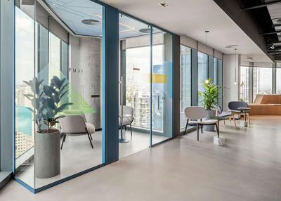 China Sound Insulation Indoor Partition Wall Manufacturer Good Package Full Height Aluminum With Tempered Glass for sale