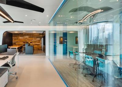 China Office Building sound proof wall tempered glass partition customized size for sale