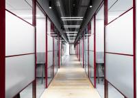 China Fast Installation Glass Office Partition Walls Frameless Colorful Frosted Glass Reduce Noise 45db for sale