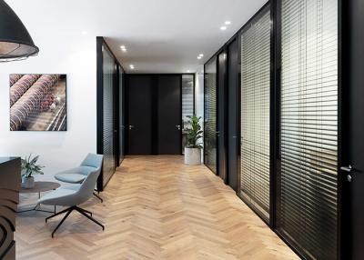 China Modern Office Commercial Glass Partitions Aluminum Interior Glass Wall Partition for sale