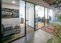 China Safe 12mm double glass wall partition frameless full glass beautiful appearance for sale