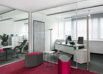 China Factory Direct Sales 79mm 90mm 108mm Aluminum Frame Thickness Glass Partition Wall for sale
