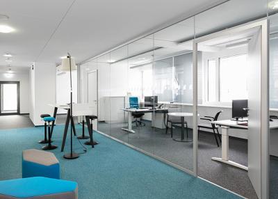 China Sound Absorption Easy Assemble Glass Partition Wall For Office Partition Room High Quality Aluminum Frame for sale