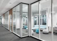 China Framed Conference Room Partition Walls Glass Or Solid Wall Support Aluminum Profile for sale