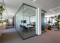China Glawall Isolated Space Glass Partition Wall Durable Strong Glass Aluminum Profile Furnish for sale