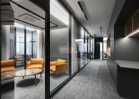 China Aluminum frame Profile with door pre-fabricated partition wall solid glazed without glass for sale