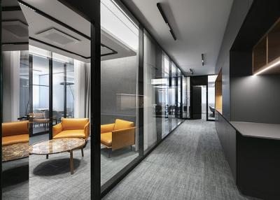 China Aluminum frame Profile with door pre-fabricated partition wall solid glazed without glass for sale