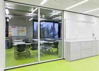 China Aluminum Double Glass Partition Wall 90-108mm Tempered Glass for sale