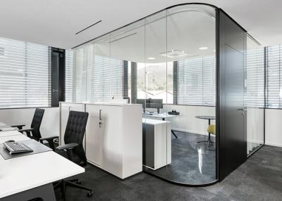 China Framed / Frameless Glass Partition Wall System Cutsomized For Insulation Sound for sale