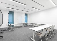 China Ultimate Space Division Solution Solid Partition Walls Acoustic 40db 108mm Aluminum Frame 18+18mm Solid Panel for sale