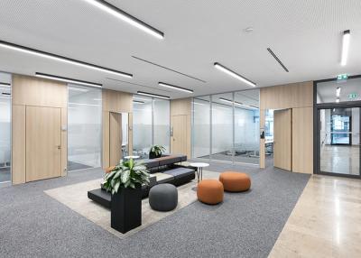 China PDLC Smart Dimming Glass Partition Wall with Aluminum Frame for sale