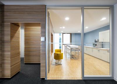 China 90mm Models Thickness Framed Single Glass / Double Glass Partition Wall With Louver for sale